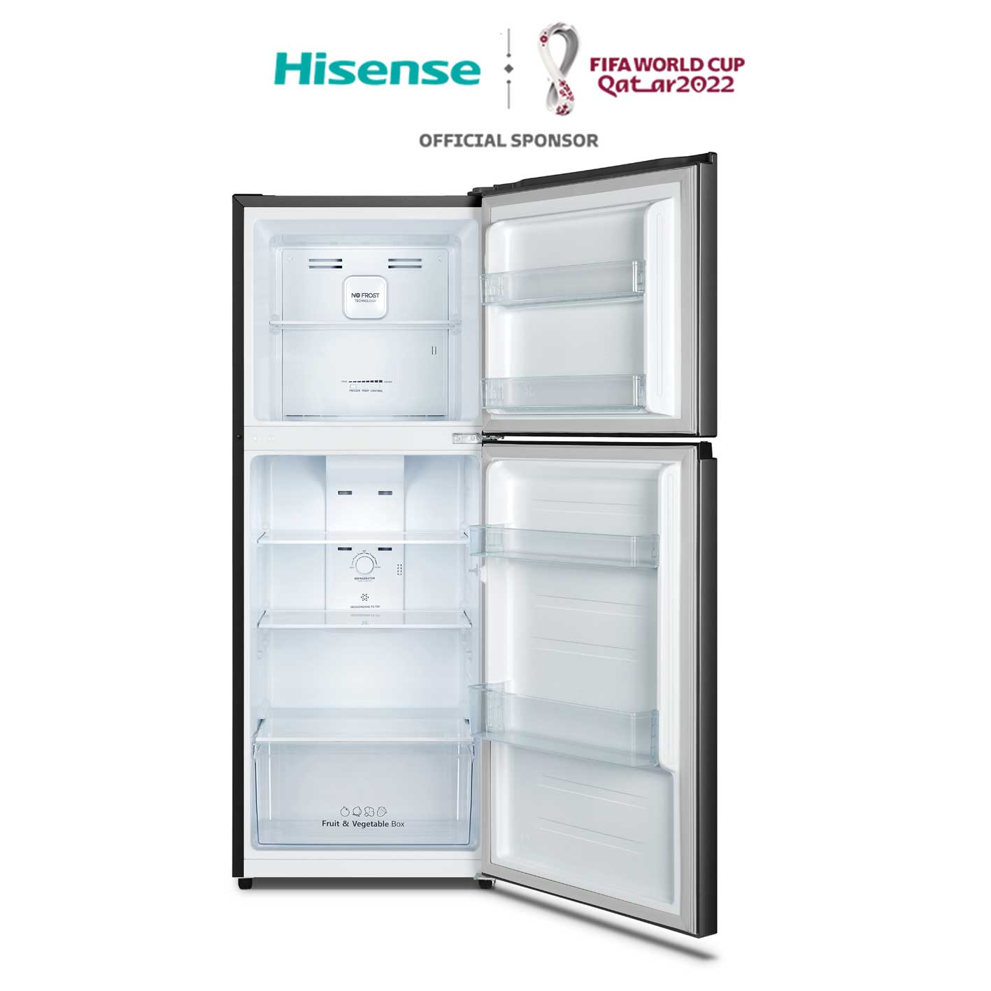 2 Door Refrigerator 223L – RT266 Series Premium Black | Hisense
