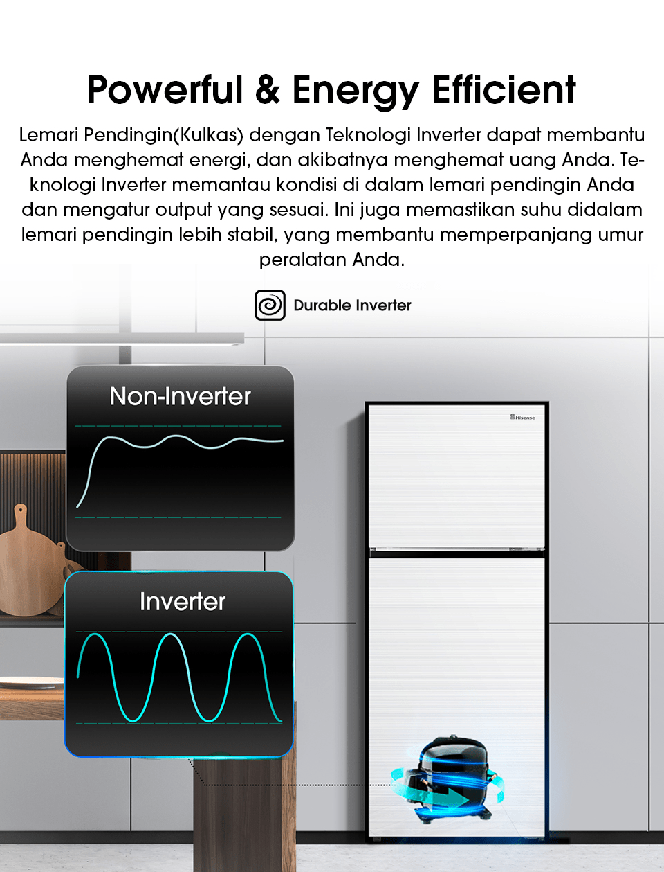 Kulkas 2 Pintu 459L – Hisense